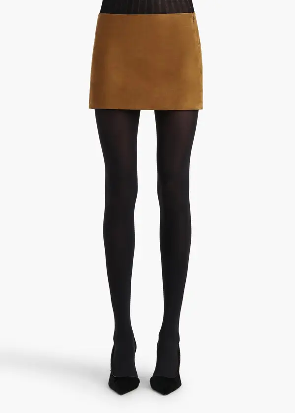 Khaite Jett Striped Miniskirt - Toffee