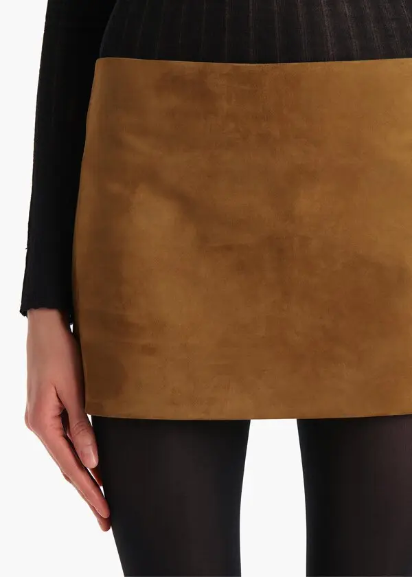 Khaite Jett Striped Miniskirt - Toffee