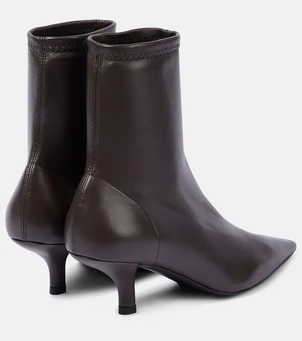 TOTEME Leather Sock Boots - Brown