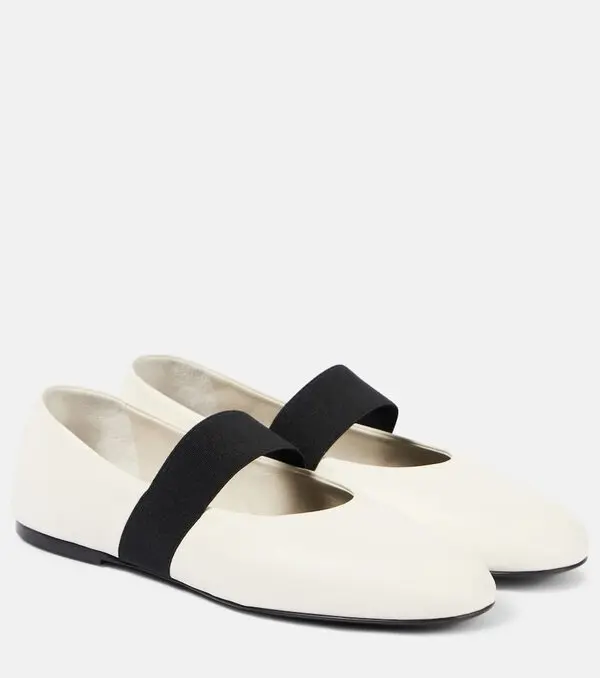 Co Leather Ballet Flats - White