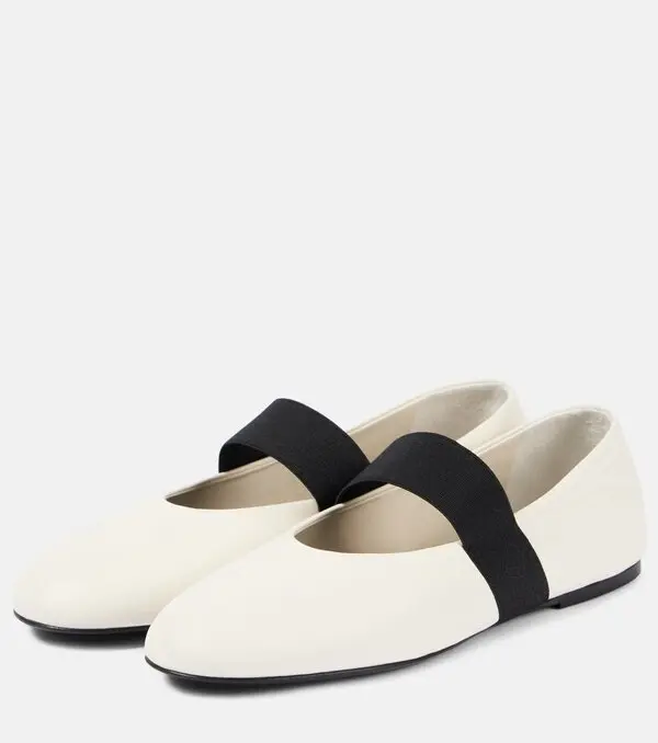 Co Leather Ballet Flats - White