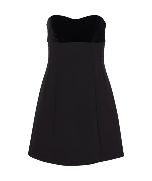 Max Mara Trani Strapless Cotton Minidress - Black