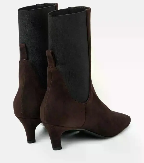 TOTEME Suede Ankle Boots - Brown
