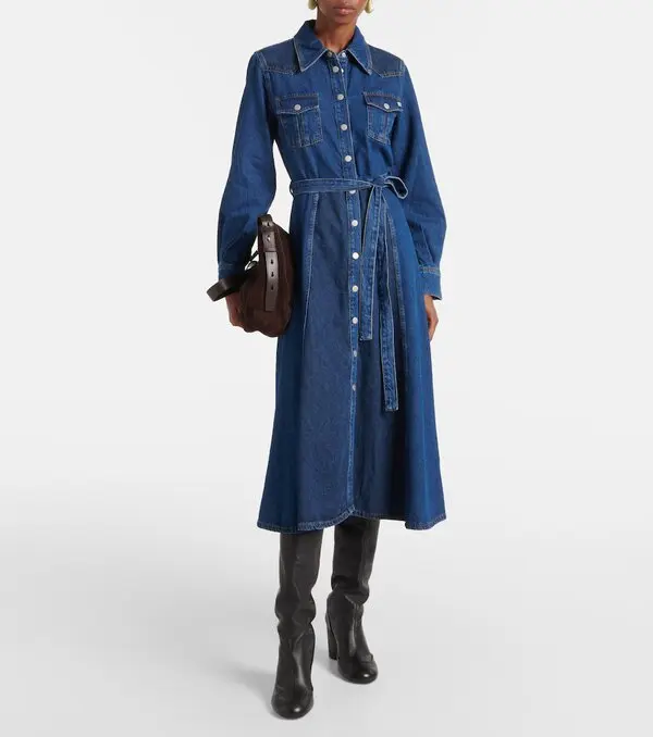 Ag Marseille Denim Shirt Dress - Blue