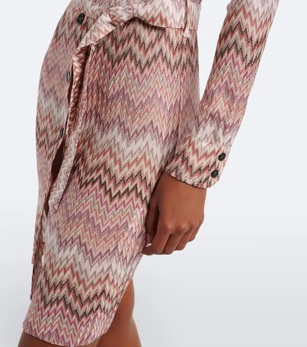 Missoni Zigzag Shirt Dress - Pink