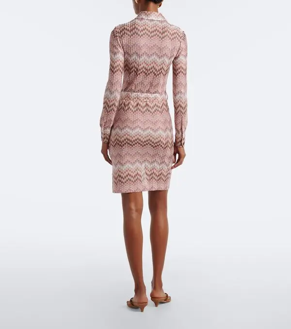 Missoni Zigzag Shirt Dress - Pink