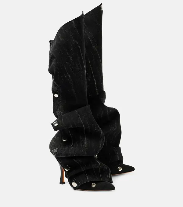 Y/project Snap Knee-high Boots - Black