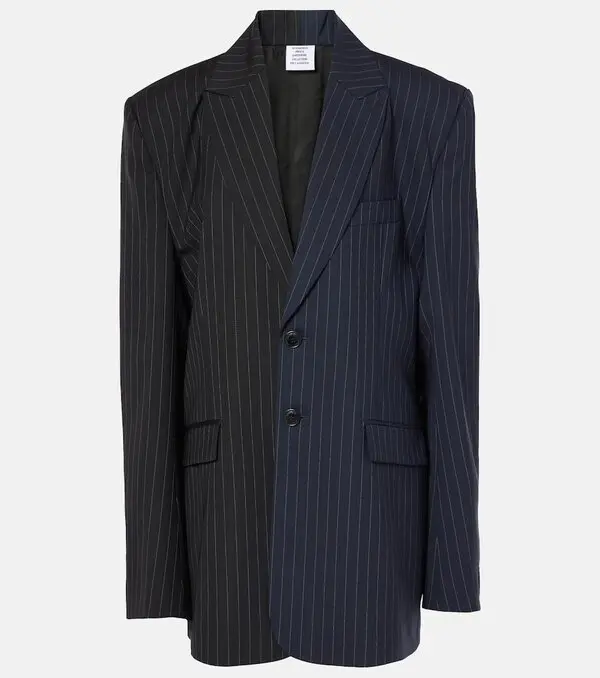 Vetements Pinstripe Wool Blazer