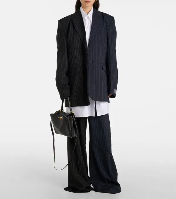Vetements Pinstripe Wool Blazer