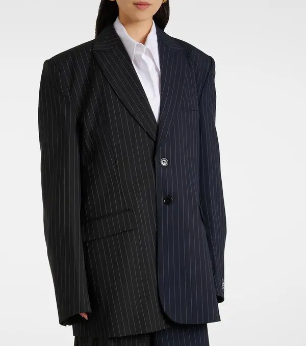 Vetements Pinstripe Wool Blazer