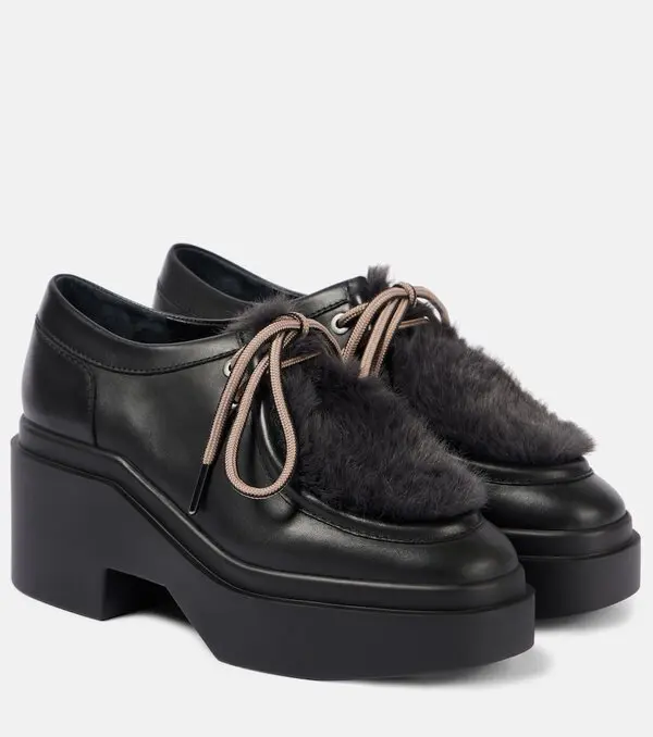Clergerie Leather Platform Flats