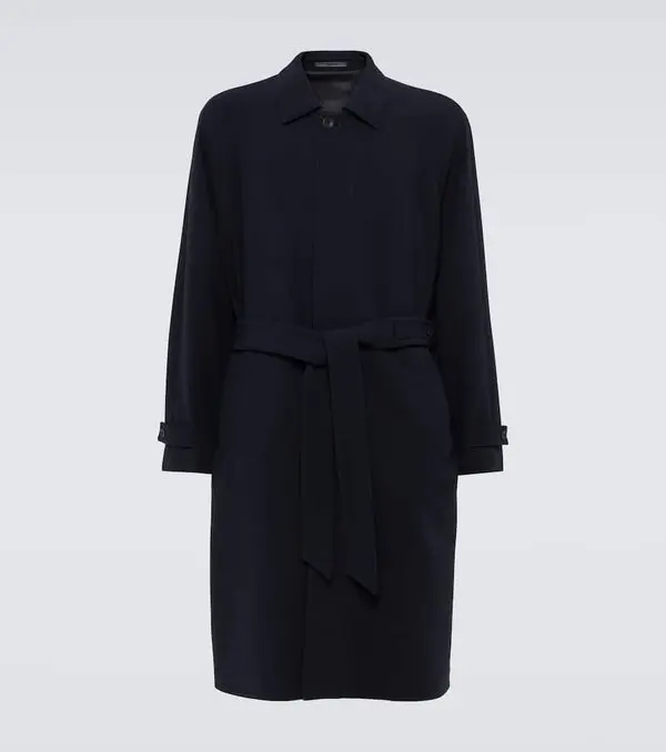 Giorgio Armani Wool-blend Coat - Blue
