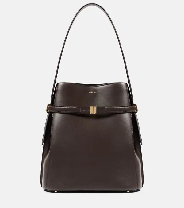 TOTEME Leather Bucket Bag - Brown