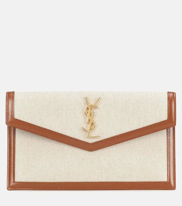 Saint Laurent Uptown Clutch - Beige