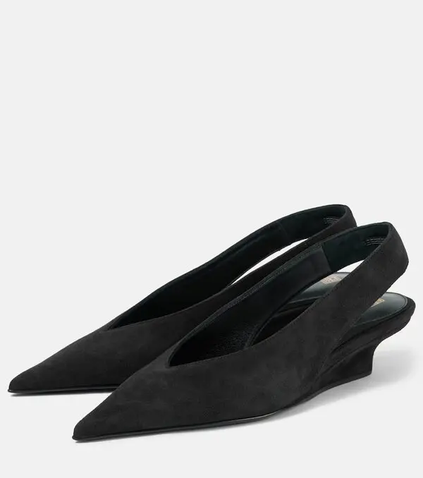 TOTEME Suede Slingback Wedges