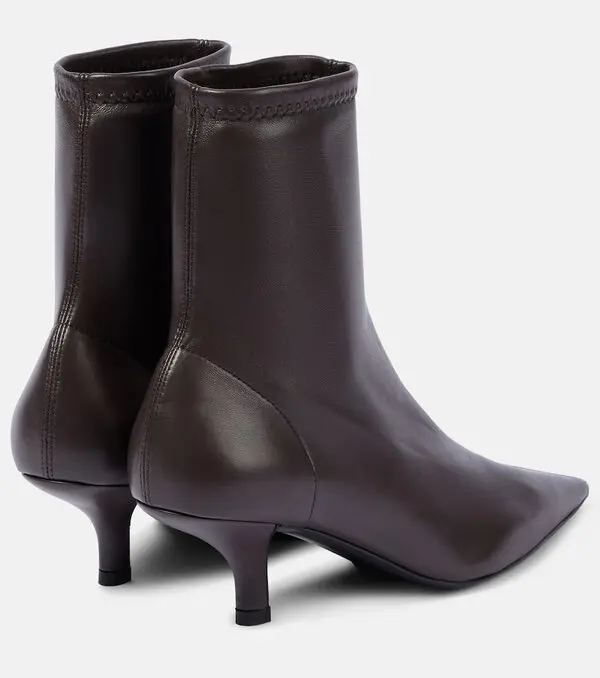 TOTEME Leather Sock Boots - Brown