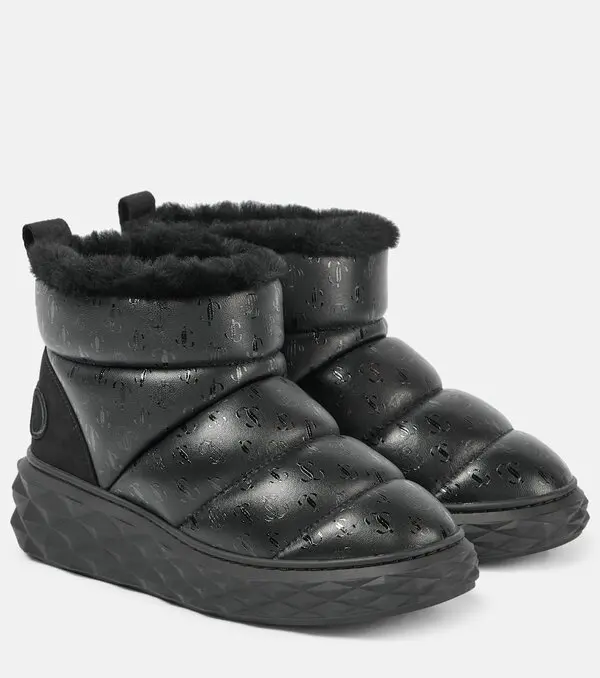 JIMMY CHOO Xan Shearling-lined Snow Boots