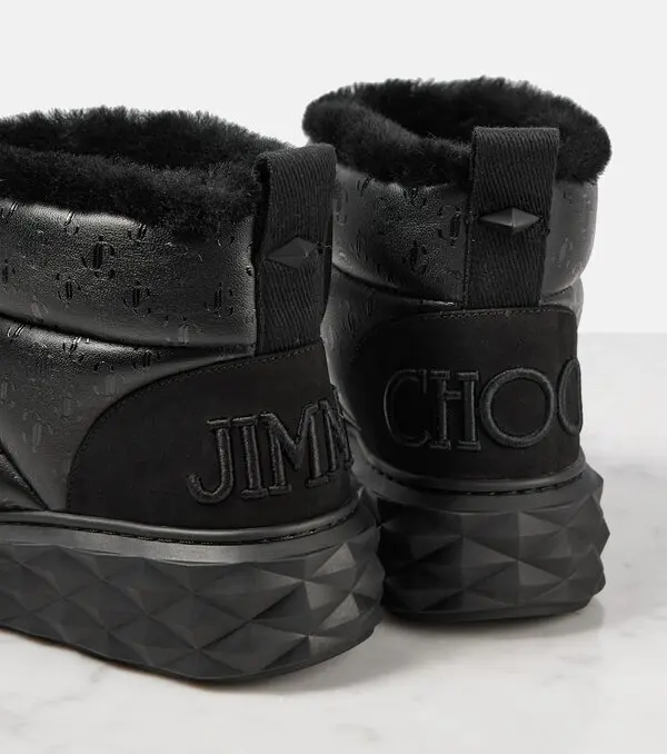JIMMY CHOO Xan Shearling-lined Snow Boots