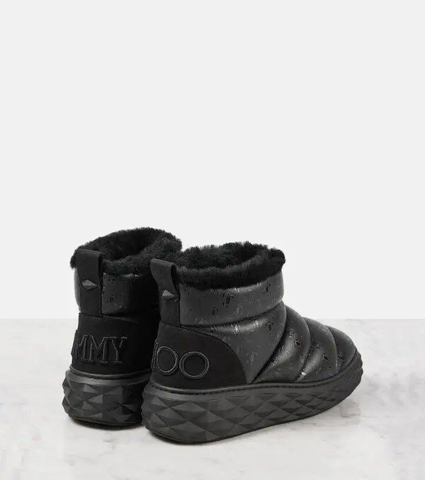 JIMMY CHOO Xan Shearling-lined Snow Boots