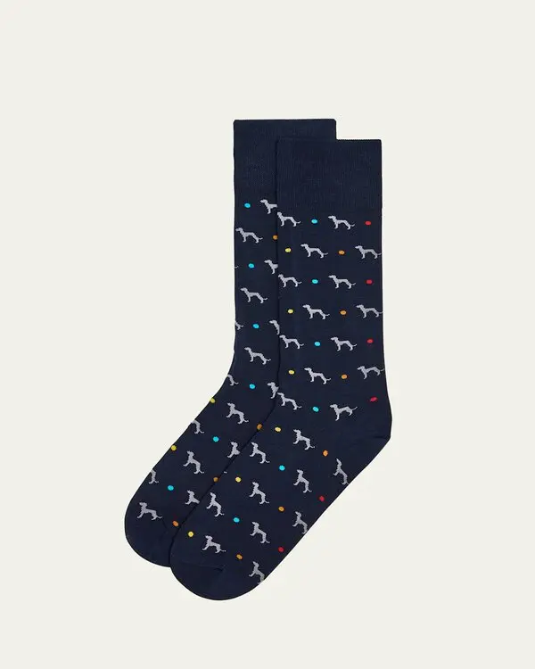 Paul Smith Hank Whippet Crew Socks - Blue