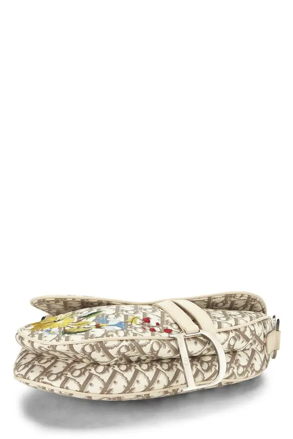 Dior Embroidered Floral Saddle Bag
