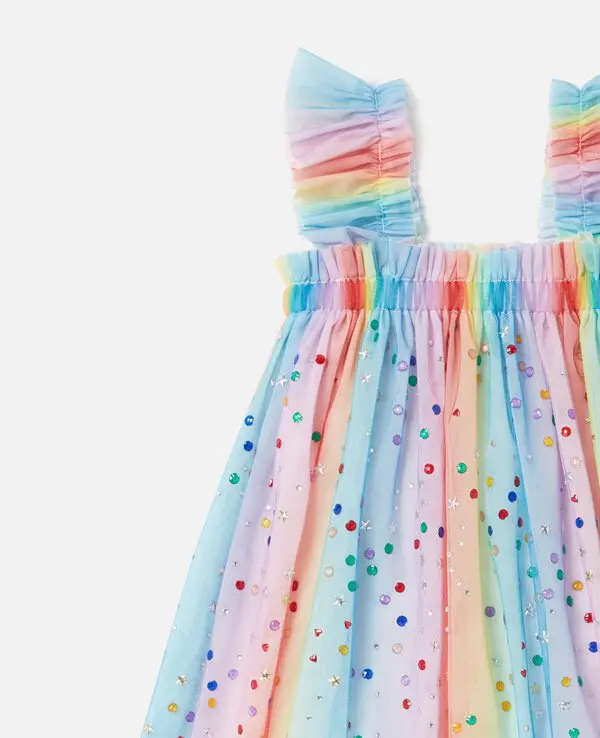 open lace back dress Faire Rainbow Shine Pleated Dress  Little Party Dress