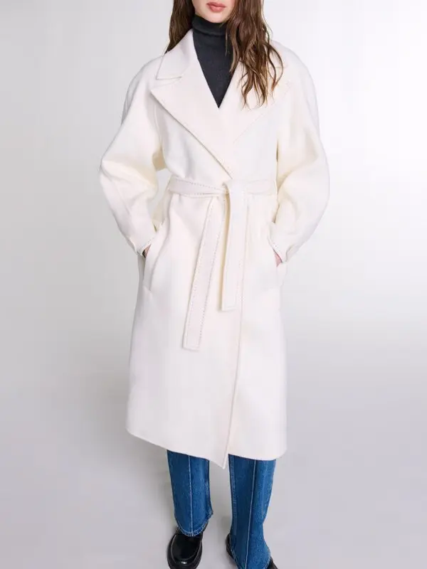 Maje Wool Double-faced Mid-length Coat