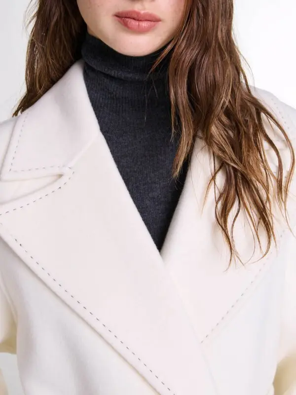 Maje Wool Double-faced Mid-length Coat