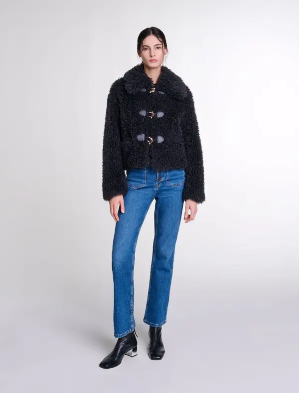 Maje Curly Cropped Coat