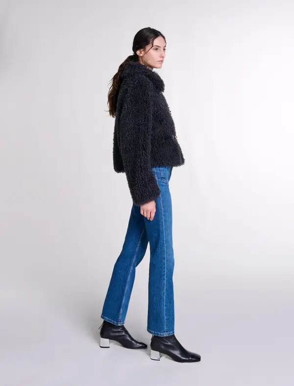 Maje Curly Cropped Coat