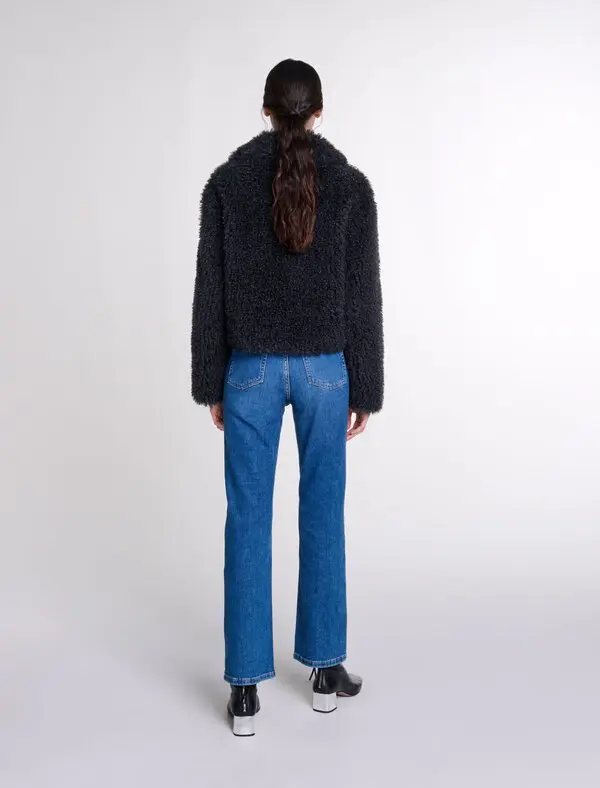 Maje Curly Cropped Coat