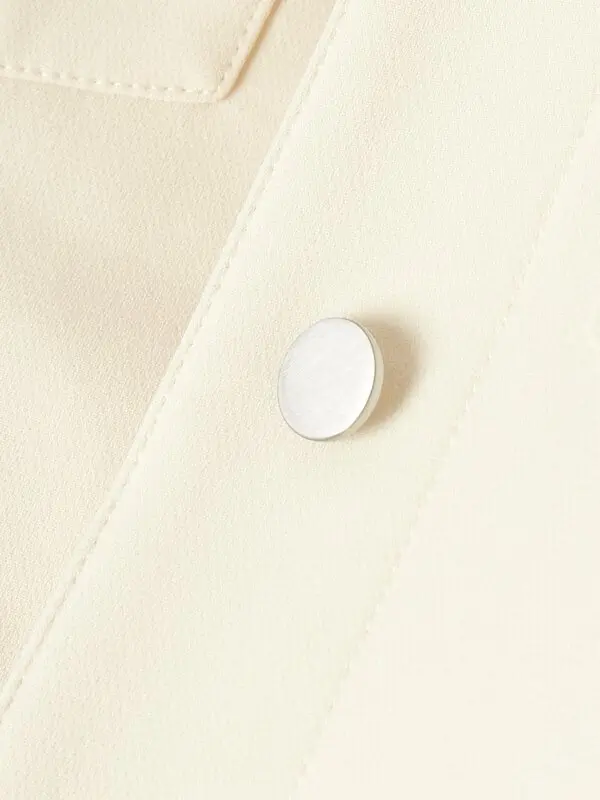 Theory Shrunken Trucker Cropped Crepe Jacket