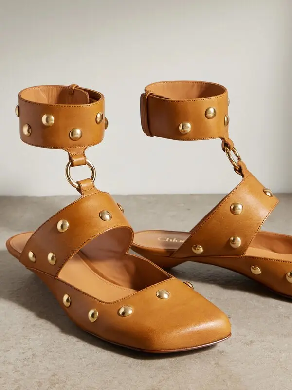 Chloé Jade Studded Leather Pumps