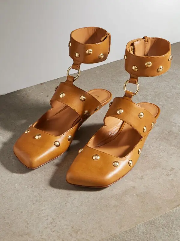 Chloé Jade Studded Leather Pumps