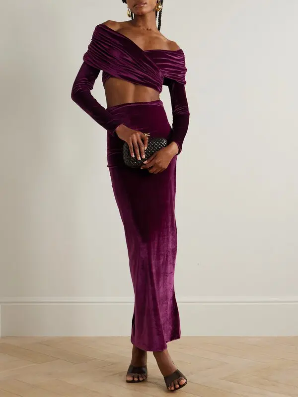 MAYGEL CORONEL Lido Cropped Top - Purple