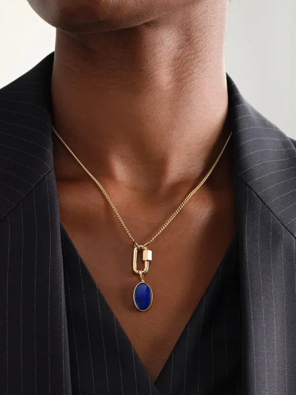 MARLA AARON 14kt Yellow Lapis Lazuli Pendant