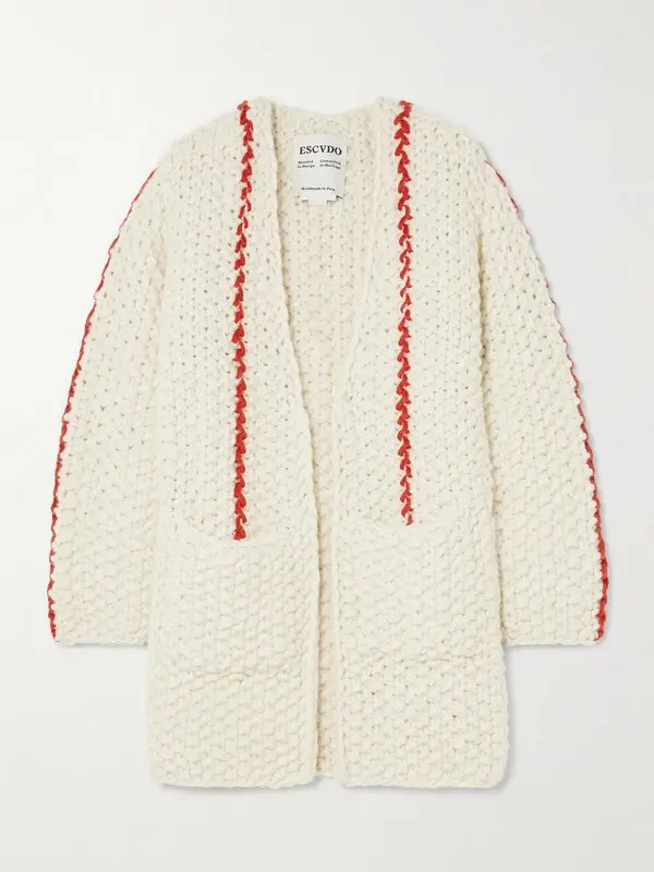 Escvdo Cocoon Merino Wool Cardigan