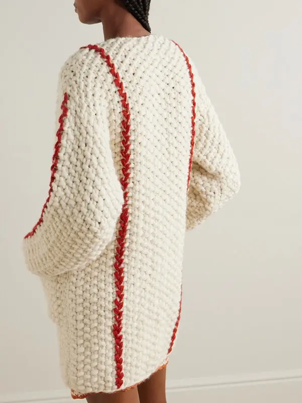 Escvdo Cocoon Merino Wool Cardigan