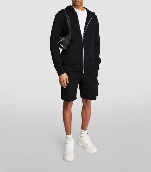 Moose Knuckles Logo Zip-up Hoodie - Black