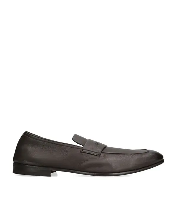 Zegna Leather L'asola Loafers