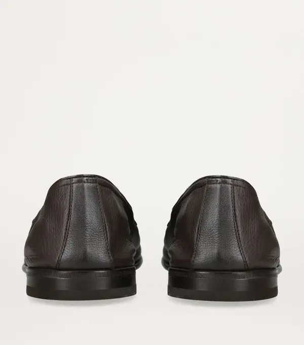 Zegna Leather L'asola Loafers