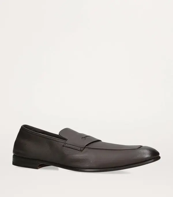 Zegna Leather L'asola Loafers