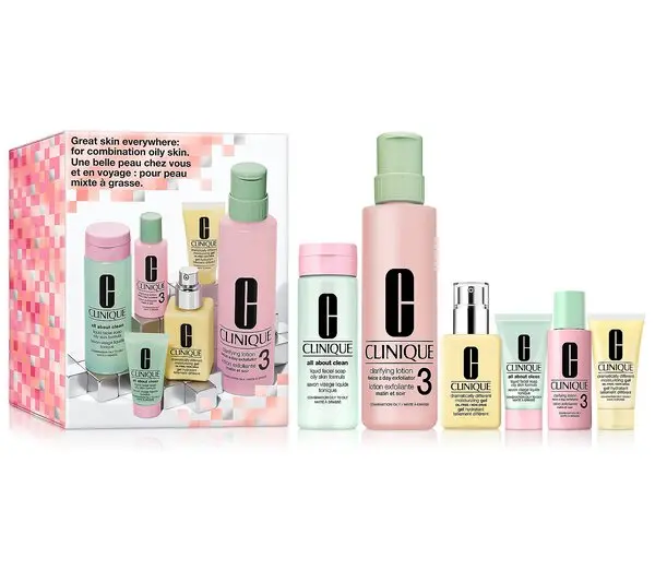 CLINIQUE Great Skin Everywhere Skincare Set: Oi Ly Skin Types - One-color