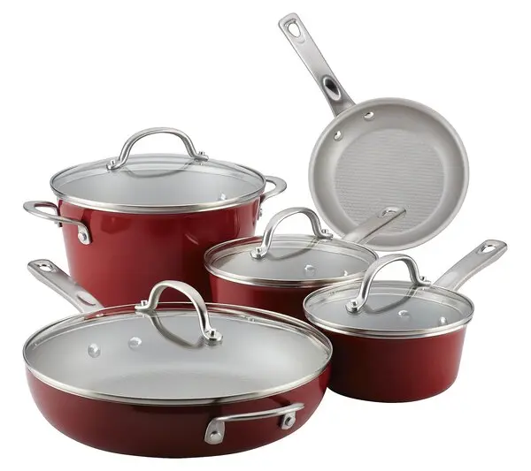 AYESHA CURRY Home Collection Nonstick Pots And Ns 9pc Set - One-color
