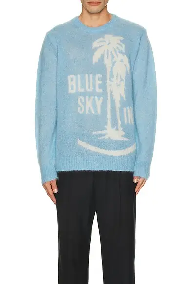 BLUE SKY INN Mohair Sweater With Palms