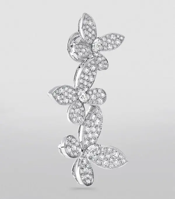 Graff Gold And Diamond Butterfly Drop Earrings