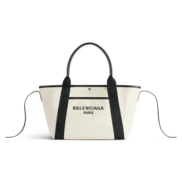 Balenciaga Biarritz Medium Tote Bag - Beige/black