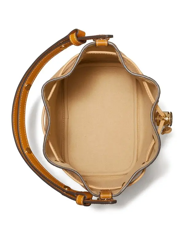 Tory Burch T Monogram Leather Bucket Bag