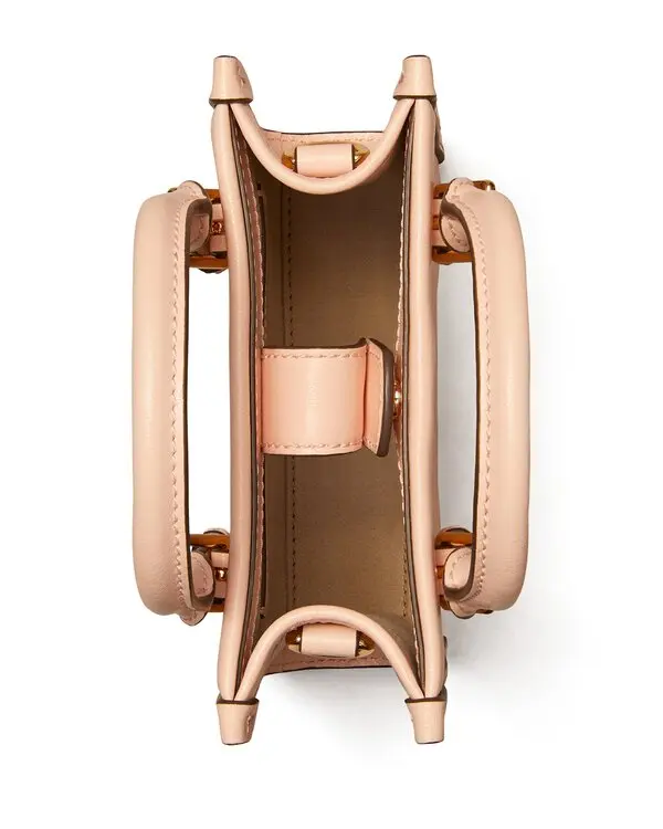 Tory Burch T Monogram Leather Mini N/s Tote - Blush