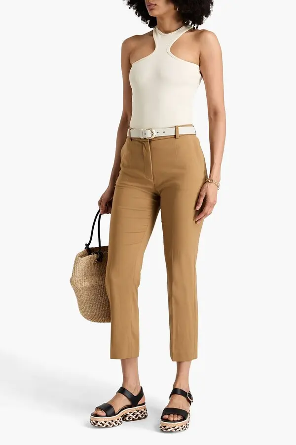JOSEPH Coleman Cropped Slim-leg Pants - Camel